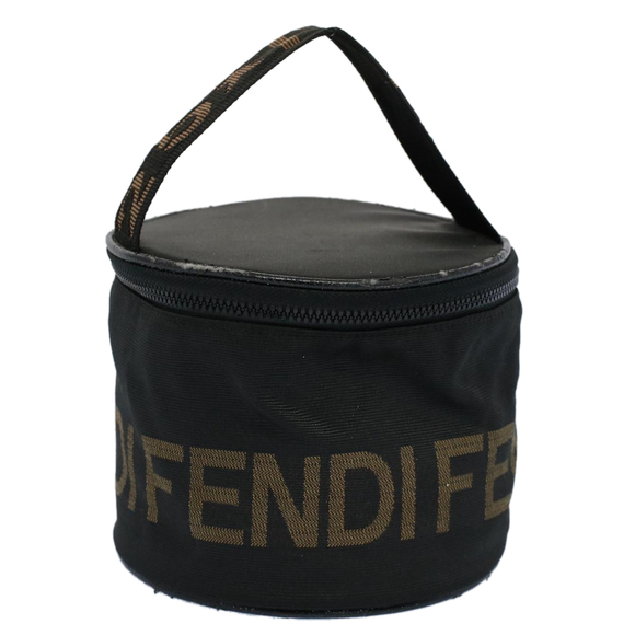 Fendi | Bags | Fendi Vanity Cosmetic Pouch Canvas Black Auth 54858 ...